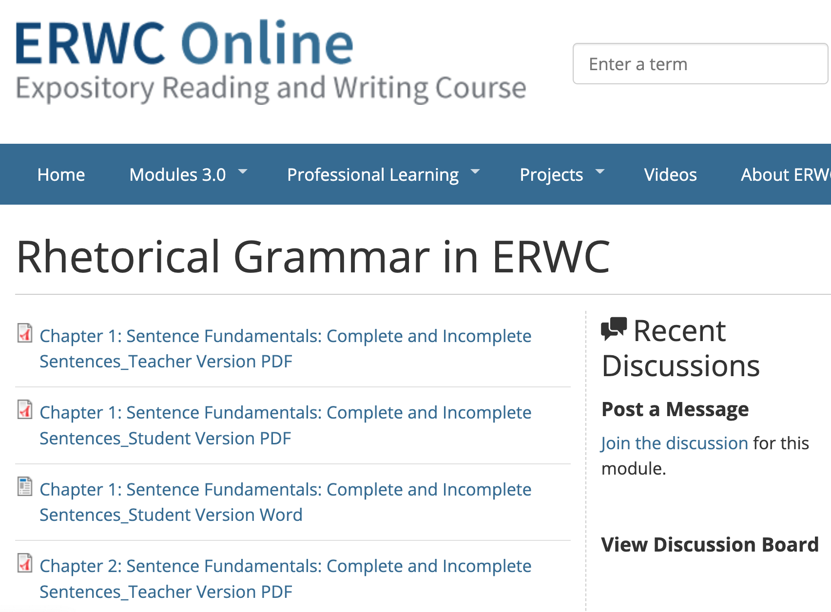 English Language Development – Teaching ERWC